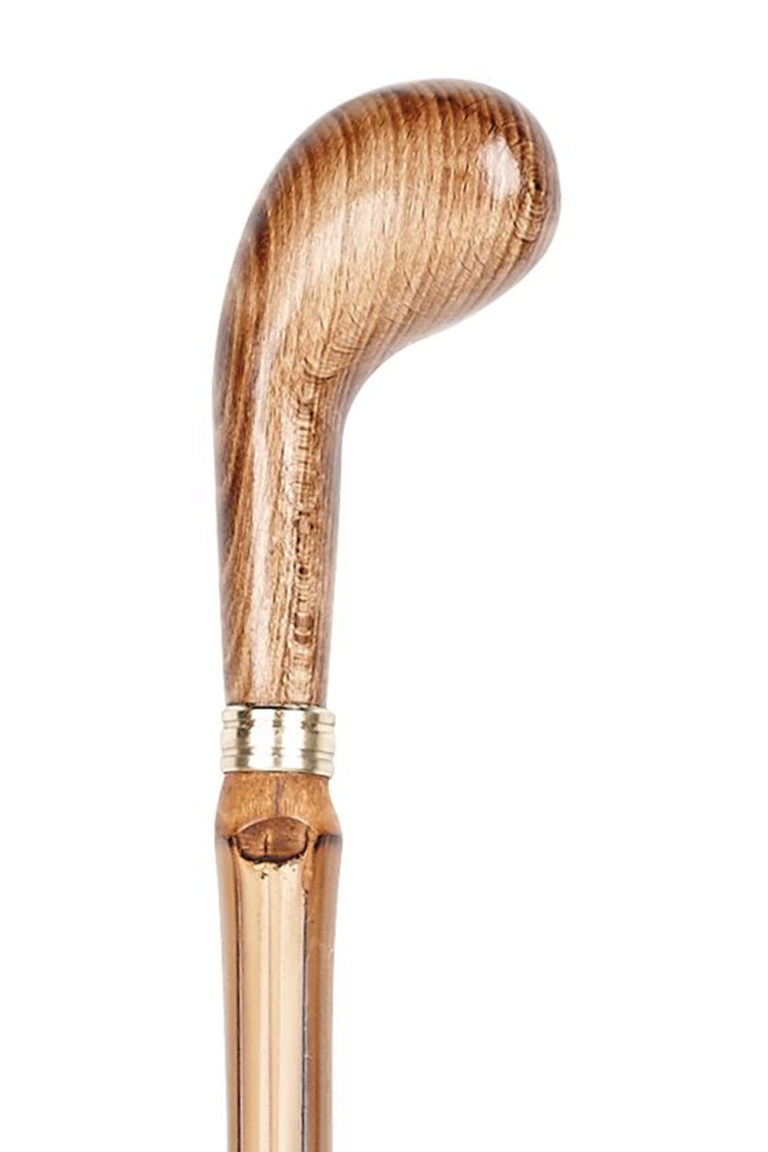 Bambus-Gehstock mit Holz-Pistolengriff • Stockkontor